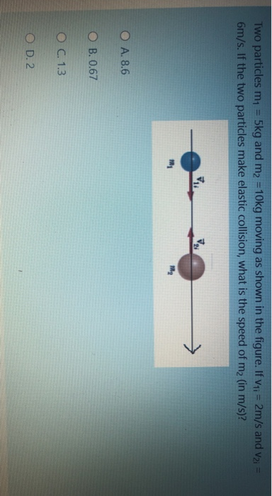 Solved Two particles m1 = 5kg and m2 = 10kg moving as shown | Chegg.com