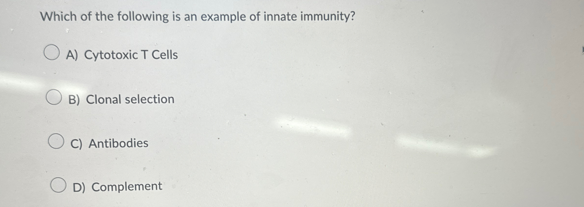 Solved Which of the following is an example of innate | Chegg.com