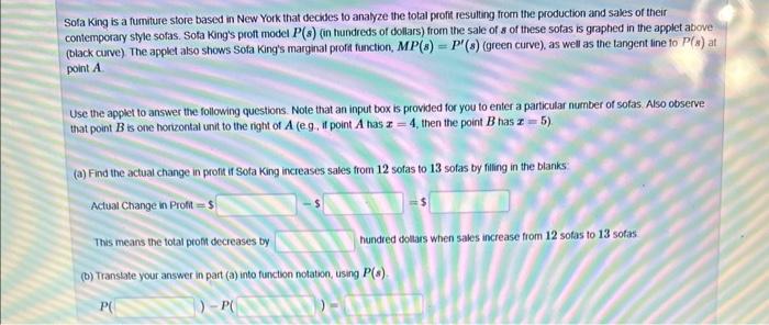 Solved Sota King is a fumiture store based in New York that | Chegg.com