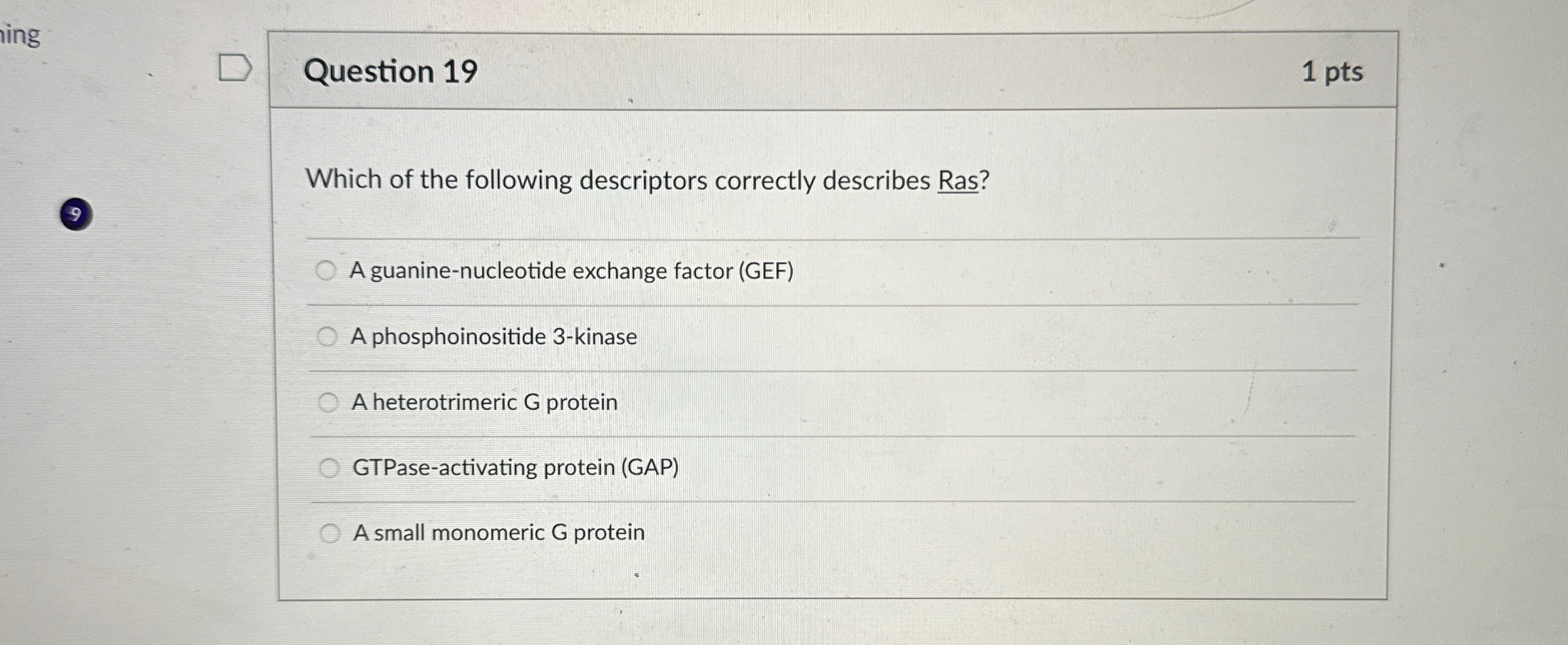 Solved Question 191 ﻿ptsWhich of the following descriptors | Chegg.com