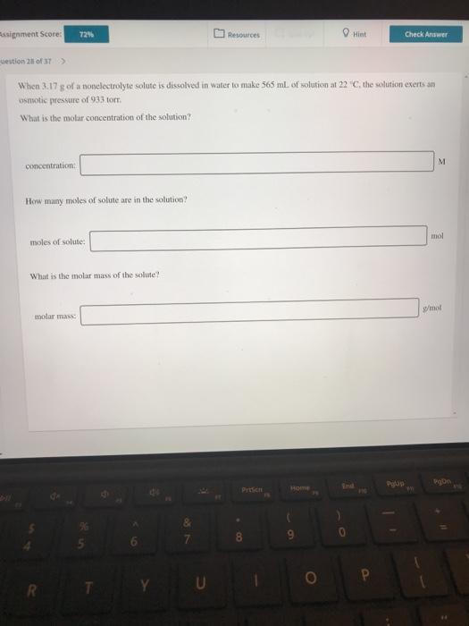 Solved assignment Score: 72% Resources Hint Check Answer | Chegg.com
