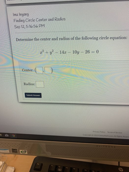 Solved и туиту Finding Circle Center and Radius Sep | Chegg.com
