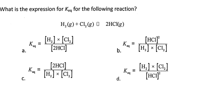 Solved What is the expression for Keq ﻿for the following | Chegg.com