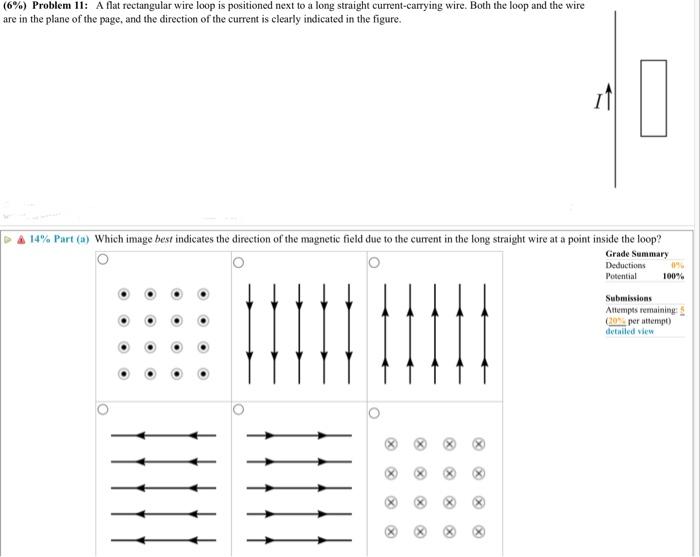 Solved (6\%) Problem 11: A flat rectangular wire loop is | Chegg.com