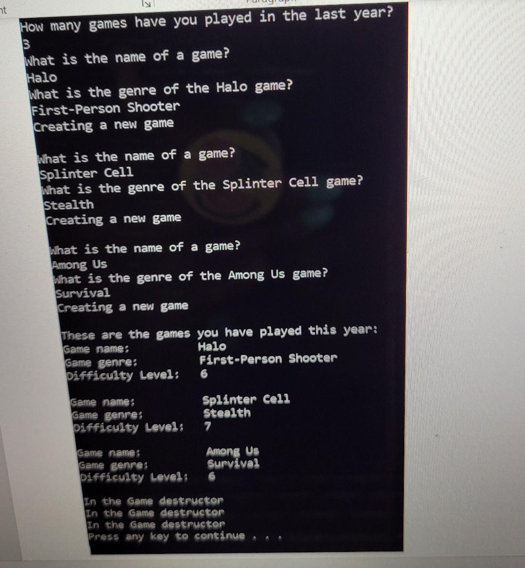 Solved DIIL C++ Programming Assignment 6 Dynamic Games The | Chegg.com Solved DIIL C++ Programming Assignment 6 Dynamic Games The | Chegg.com