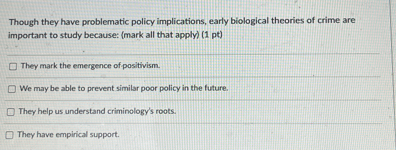 Solved Though they have problematic policy implications, | Chegg.com