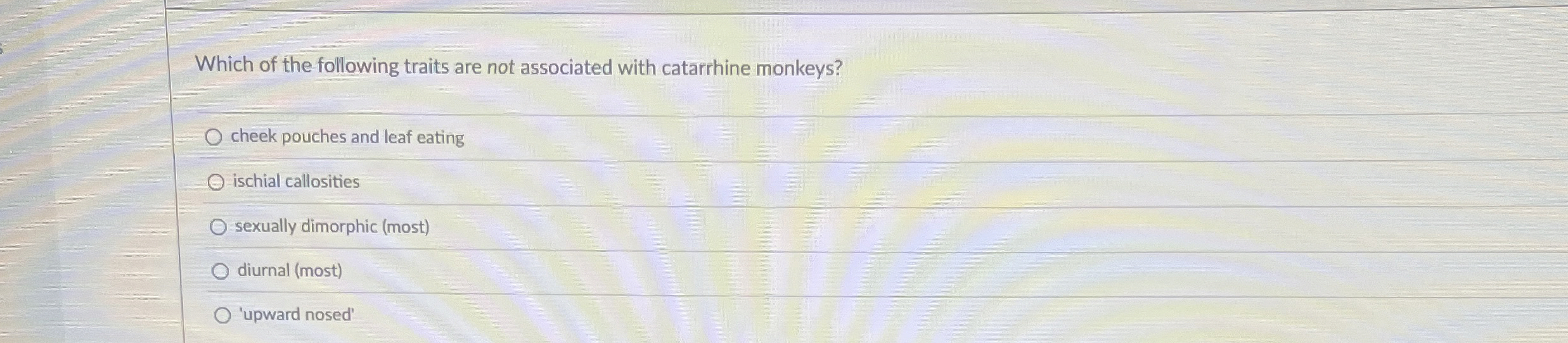 Solved Which of the following traits are not associated with | Chegg.com