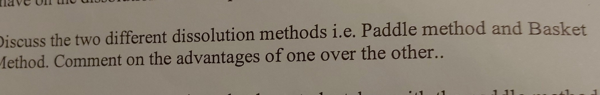 Solved iscuss the two different dissolution methods i.e. | Chegg.com