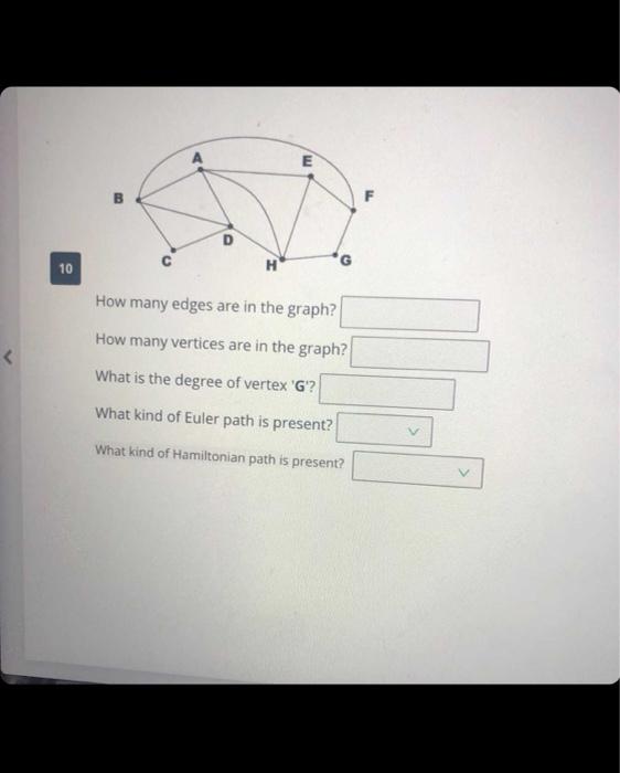 Solved E B D 10 H r How many edges are in the graph? How | Chegg.com