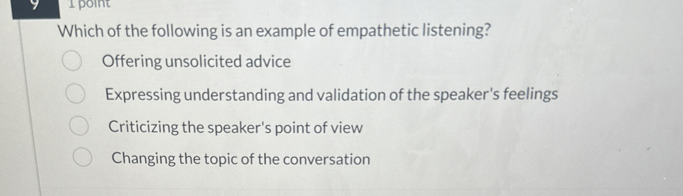 Solved Which of the following is an example of empathetic | Chegg.com