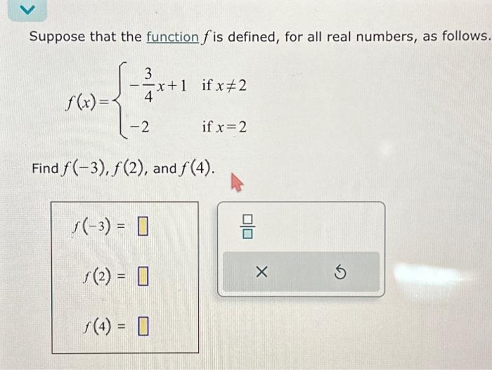 Solved Suppose that the function f is defined, for all real | Chegg.com