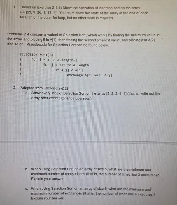 Solved 1. (Based on Exercise 2-1.1) Show the operation of | Chegg.com