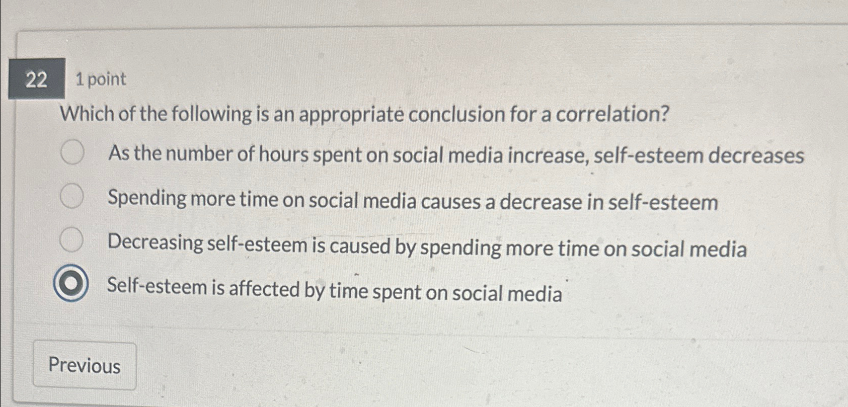 Solved 221 ﻿pointWhich of the following is an appropriate | Chegg.com