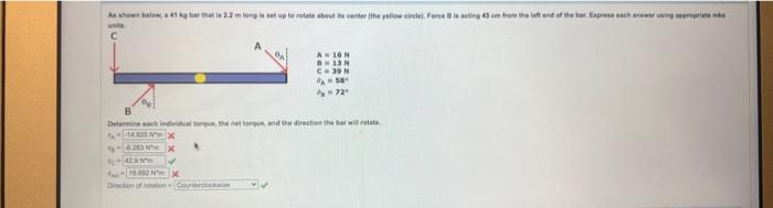 Solved \\( \\begin{array}{l}=16 \\mathrm{~N} \\\\ =13 | Chegg.com