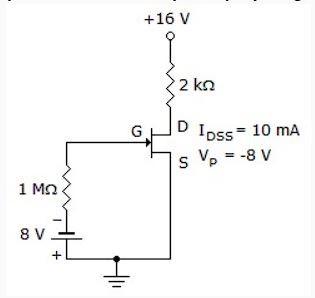 Calculate the drain-source voltage (V_DS) for the | Chegg.com