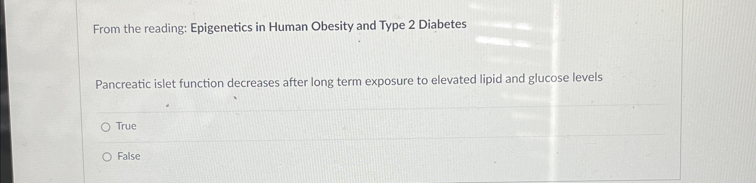 Solved From the reading: Epigenetics in Human Obesity and | Chegg.com