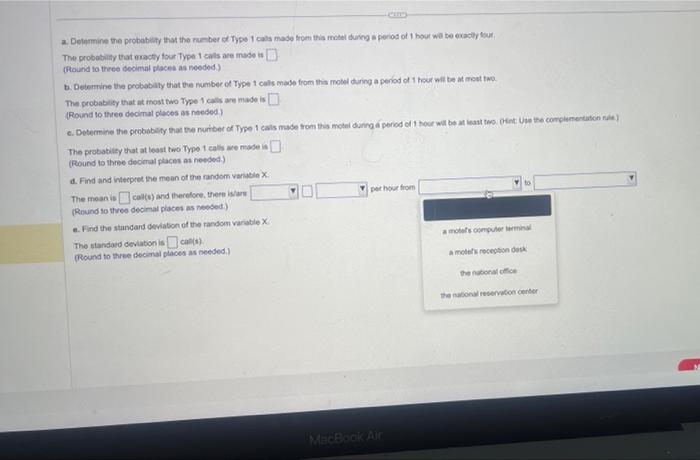 Solved Tho modeling and solution of problems conceming motel | Chegg.com