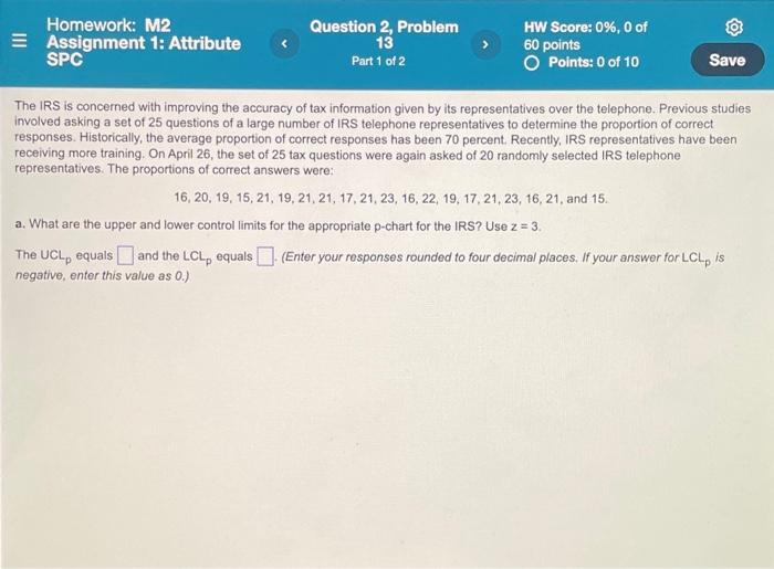 Solved Homework: M2 = Assignment 1: Attribute SPC Day 1 2 3 | Chegg.com