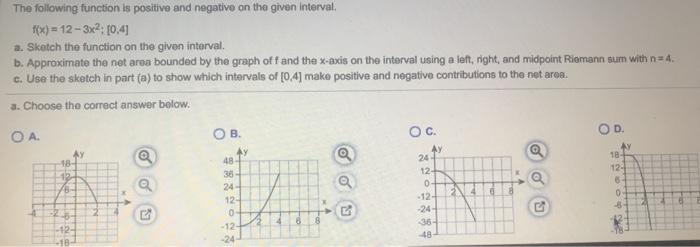 Solved The following function is positive and negative on | Chegg.com