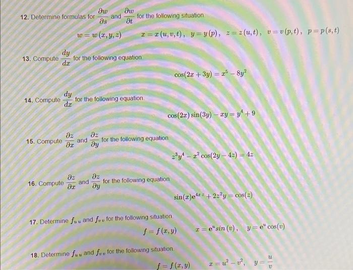 Solved 1. Given the following information use the Chain Rule | Chegg.com