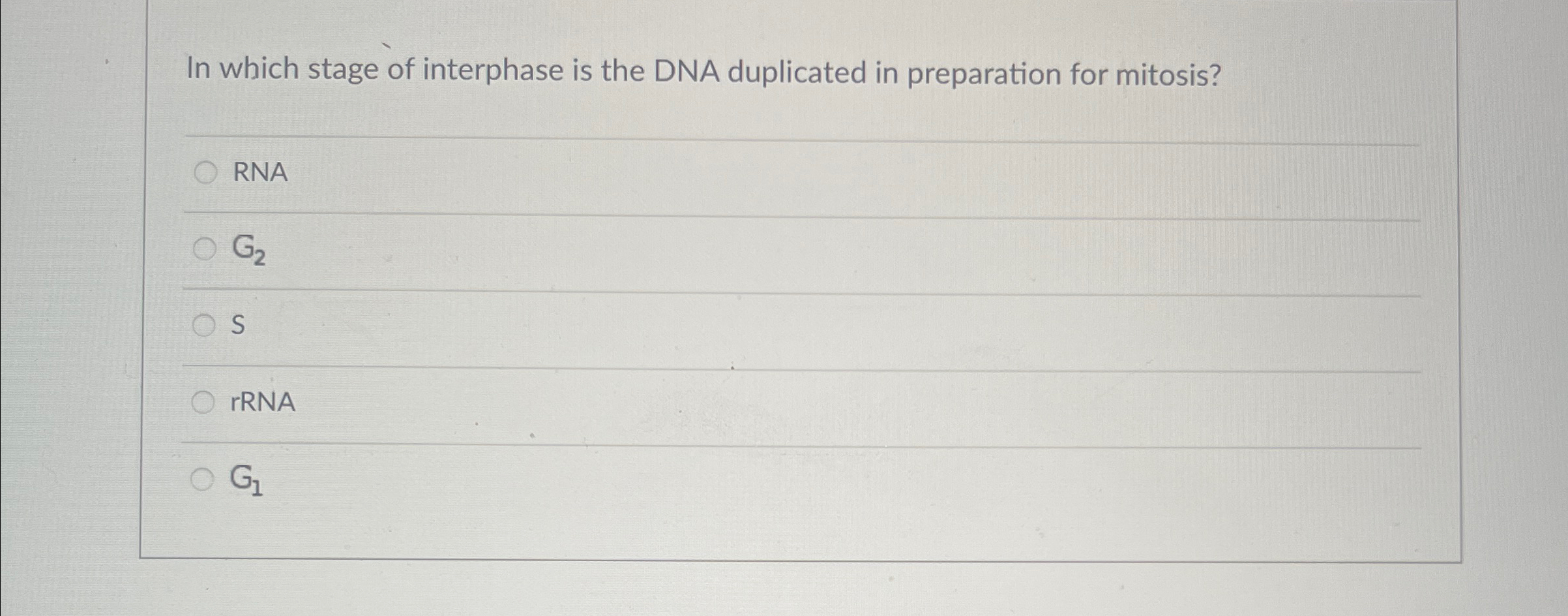 Solved In which stage of interphase is the DNA duplicated in | Chegg.com