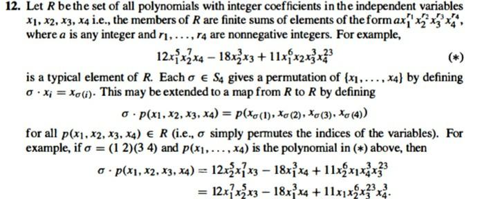 Solved 2. Let R be the set of all polynomials with integer | Chegg.com