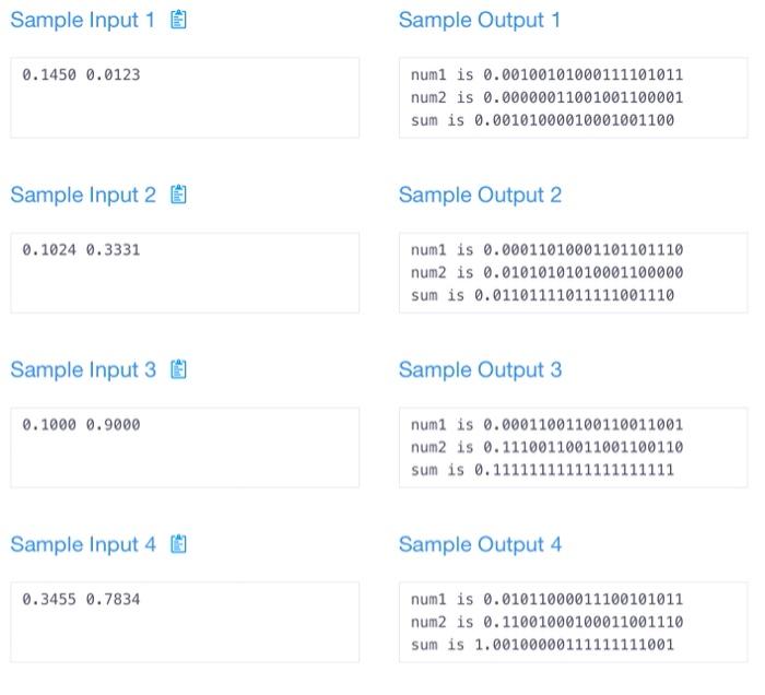 Solved Write a C program to read two decimal numbers (each | Chegg.com