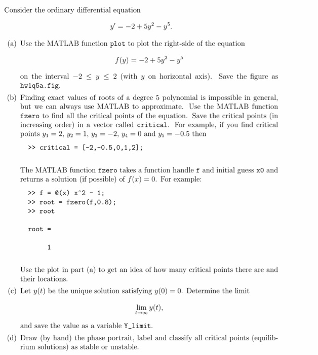 Solved Consider the ordinary differential equation y = -2 + | Chegg.com