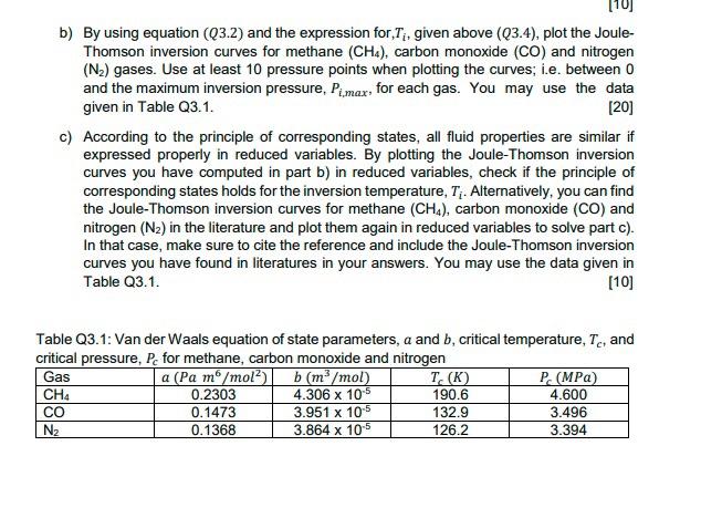 03) The Joule-Thomson coefficient, is expressed by | Chegg.com