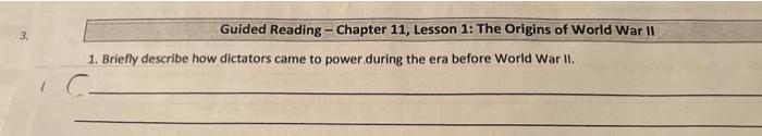 3. Guided Reading - Chapter 11, Lesson 1: The Origins | Chegg.com