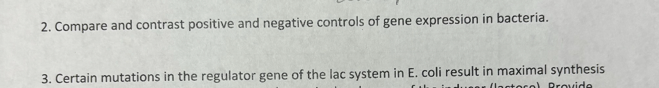 Solved Compare and contrast positive and negative controls | Chegg.com