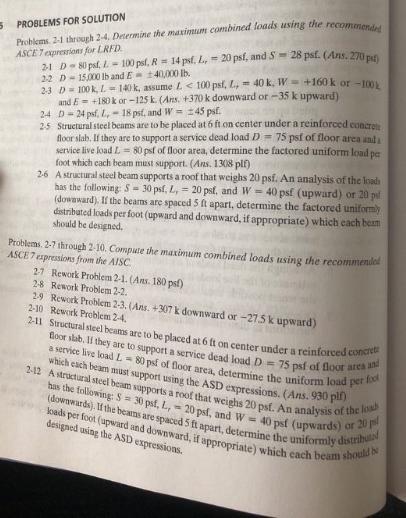 Solved Problem. 2.7 through 2-10. Compute the maximum | Chegg.com