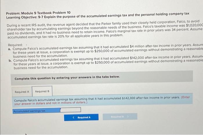 Solved Problem: Module 9 Textbook Problem 10 Learning | Chegg.com