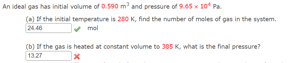 Solved An ideal gas has initial volume of 0.590m3 ﻿and | Chegg.com