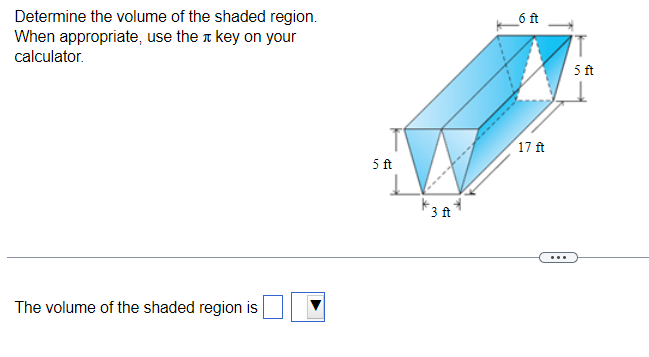 Solved Determine the volume of the shaded region.When | Chegg.com