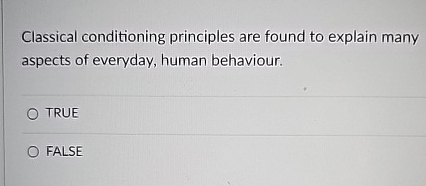 Solved Classical conditioning principles are found to | Chegg.com