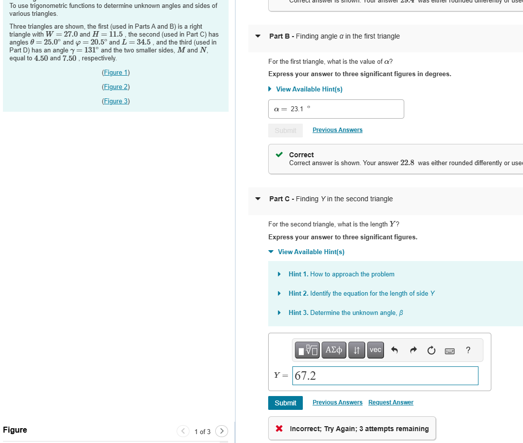 Solved To ﻿use trigonometric functions to ﻿determine unknown | Chegg.com