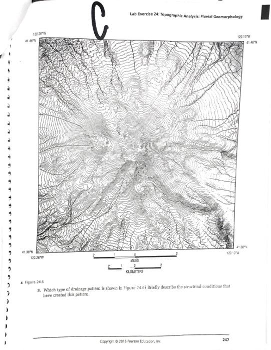 Solved Exercise 1: Fluvial Drainage Patterns \& Features | Chegg.com