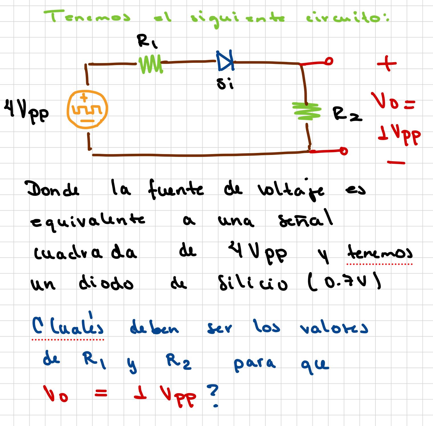 Solved Tenemos el siguiente circuito:Donde la fuente de | Chegg.com