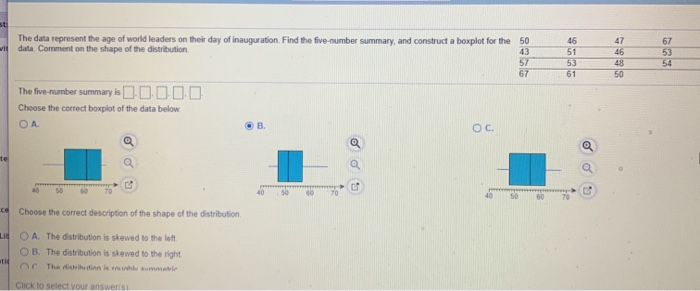 Solved st 46 51 53 61 47 46 48 50 67 53 54 The data | Chegg.com