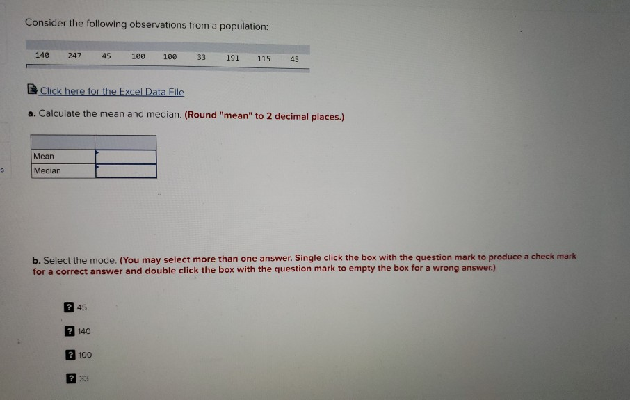 Solved Consider the following observations from a | Chegg.com