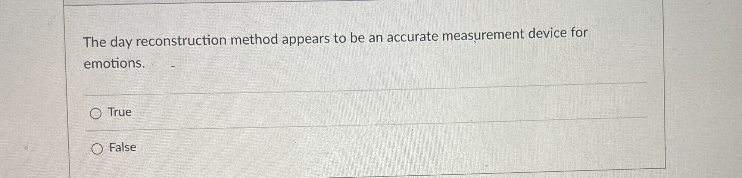 Solved The day reconstruction method appears to be an | Chegg.com