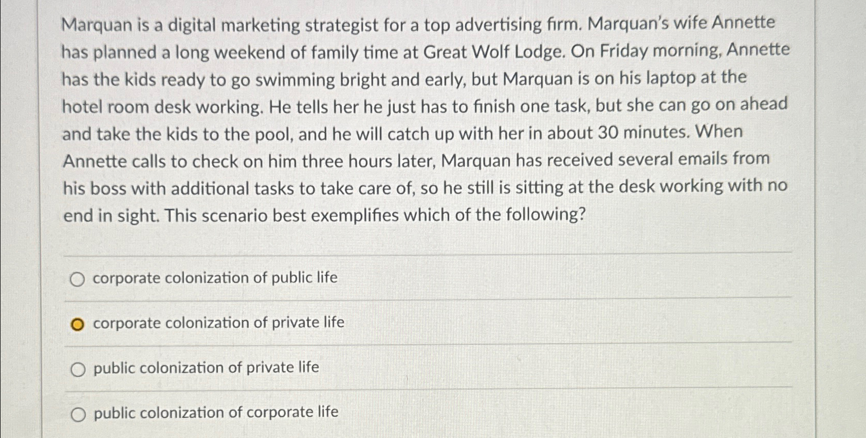 Solved Marquan is a digital marketing strategist for a top | Chegg.com