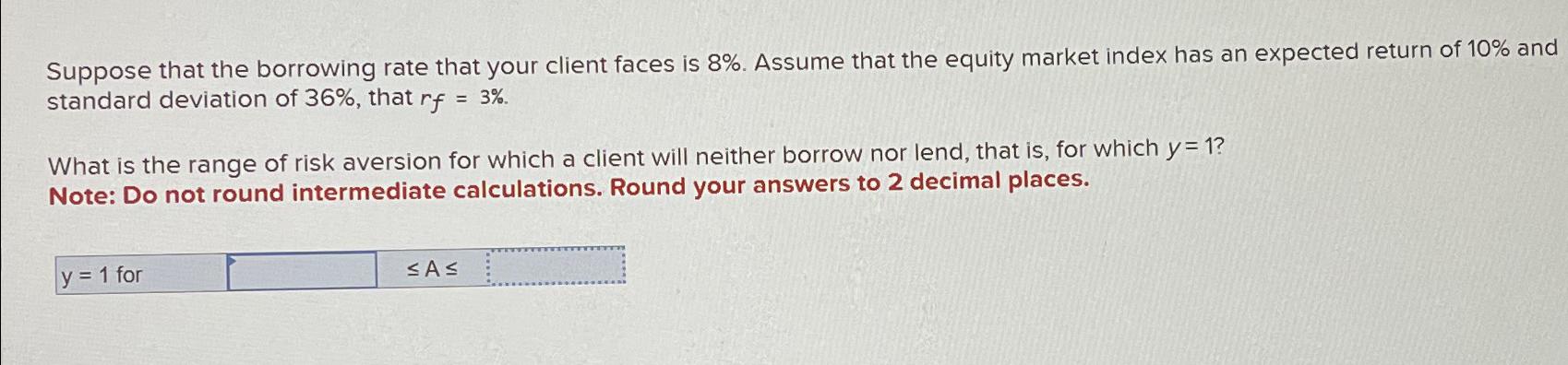 Solved Suppose that the borrowing rate that your client | Chegg.com