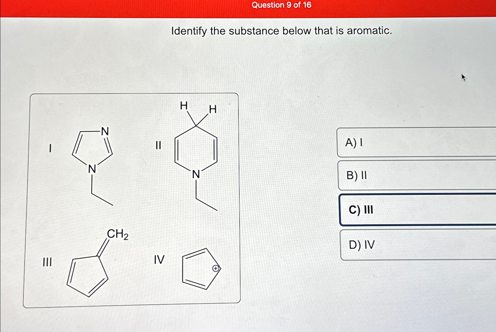 Solved Question 9 ﻿of 16Identify the substance below that is | Chegg.com