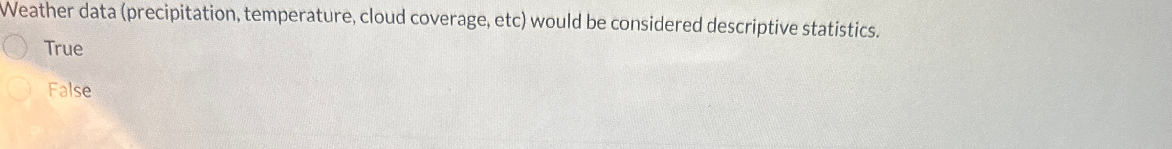 Solved Weather data (precipitation, ﻿temperature, cloud | Chegg.com
