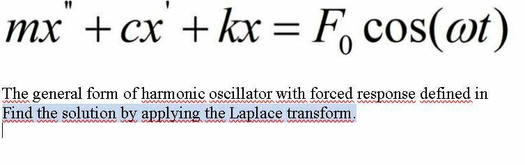 Solved mx" + cx' + kx = F, cos(@t) The general form of | Chegg.com