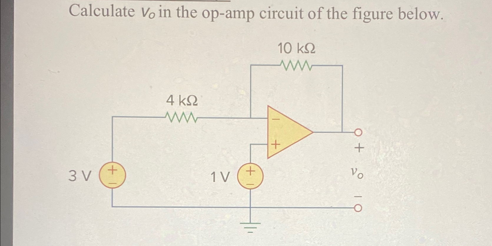 Solved Calculate v0 ﻿in the op-amp circuit of the figure | Chegg.com