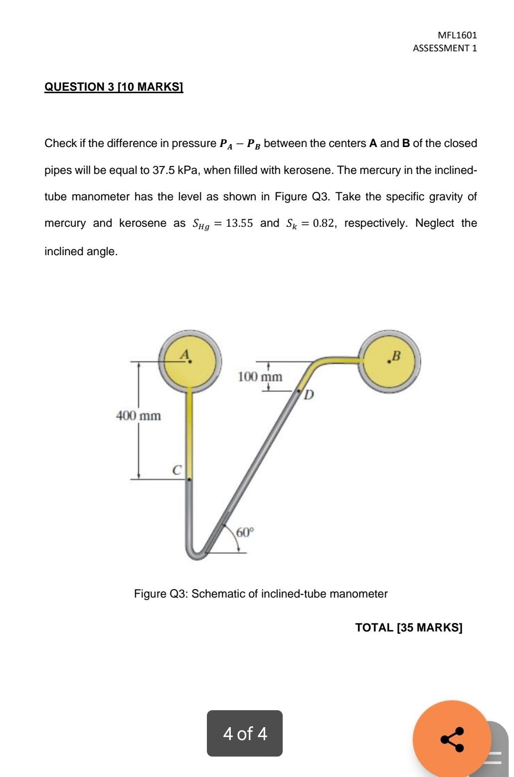 Solved MFL1601 ASSESSMENT 1 QUESTION 3 [10 MARKS] Check if | Chegg.com
