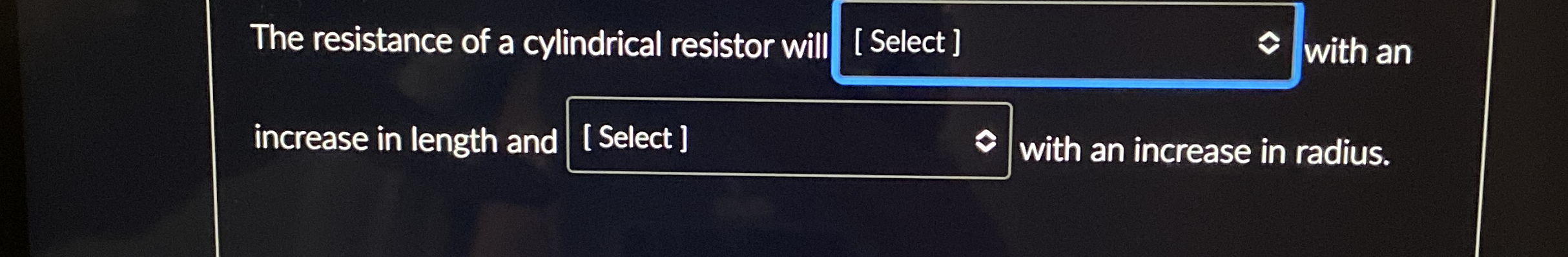 Solved The resistance of a cylindrical resistor will [ | Chegg.com